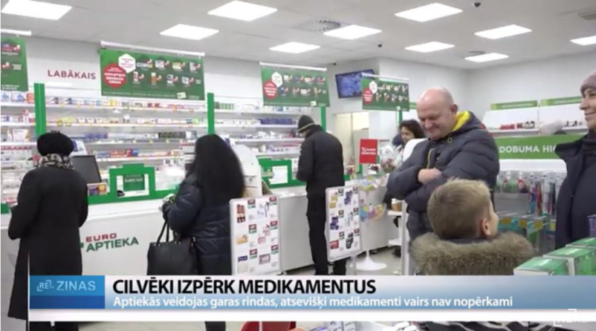 ReTV: Aptiekās veidojas garas rindas. Atsevišķi medikamenti vairs nav ...