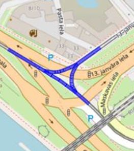 Uzsāks 11. novembra krastmalas un 13. janvāra ielas krustojuma sliežu ...