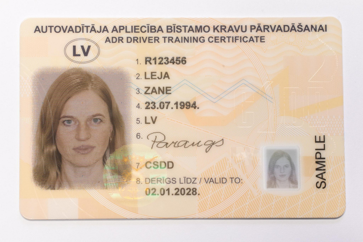 Latvijas jaunā parauga vadītāja apliecība saņēmusi starptautisku ...